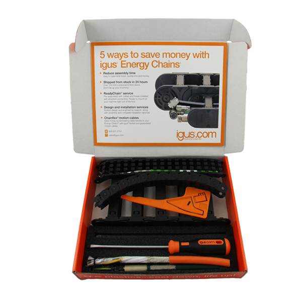 igus® Request an e-Chain® introductory sample box
