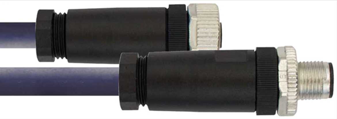 M12 8-pin/12-pin assembled